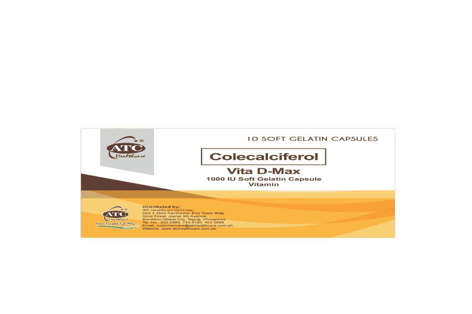 VITA D-MAX Vitamin D3 1,000IU Softgel Capsule 10's price in the ...